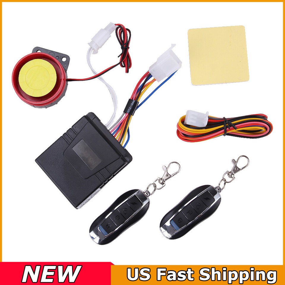 New Motorcycle Scooter ATV Security Alarm System Anti-theft Remote ...