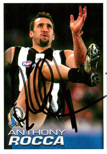 Signed 2005 COLLINGWOOD MAGPIES AFL Card ANTHONY ROCCA Sunday Mail | eBay