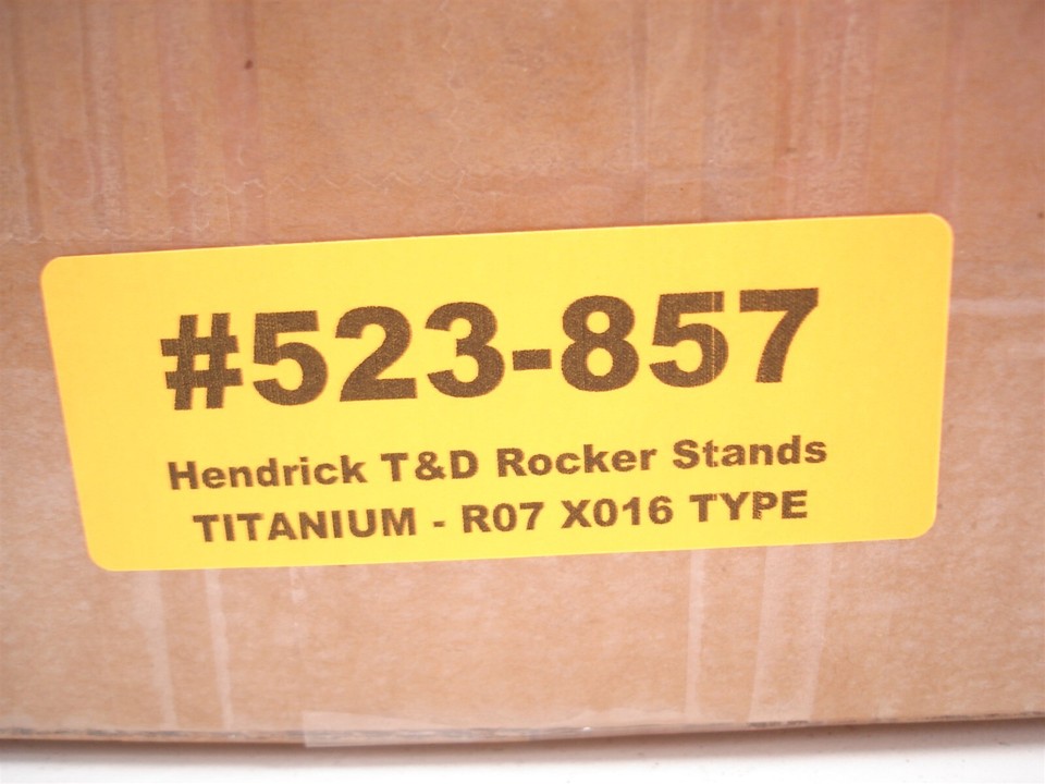 NASCAR T&D X016 HENDRICK R07.2 HEADS TITANIUM SHAFT ROCKER ARM STANDS ...