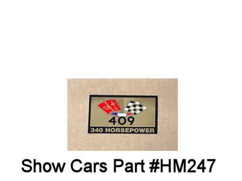 1963 1964 1965 Chevrolet IMPALA 340 HP 409 AIR CLEANER FRONT FACE DECAL ...