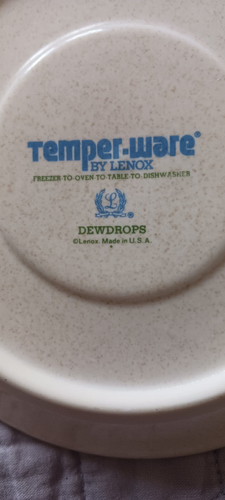 Vintage Lenox "DEWDROPS"Temperware 9 SAUCERS. 5.75"each round(7 shown ...