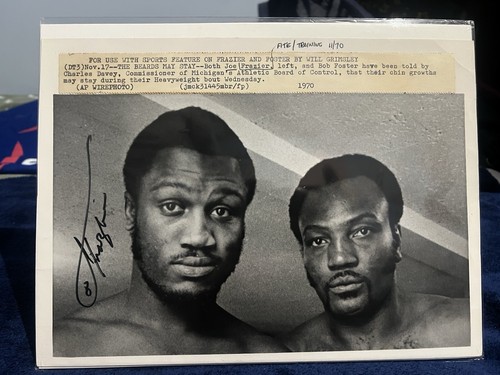 Joe Frazier And Bob Foster, 1970. Signed By Joe Frazier. PSA/DNA ...
