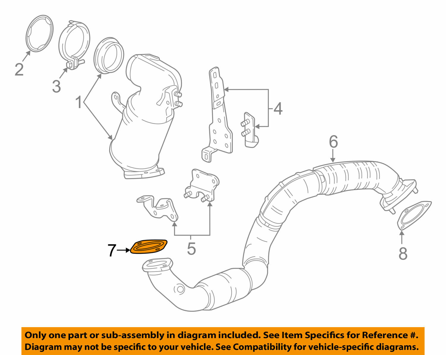 GM OEM Exhaust-Front Pipe Gasket 23238284 | eBay