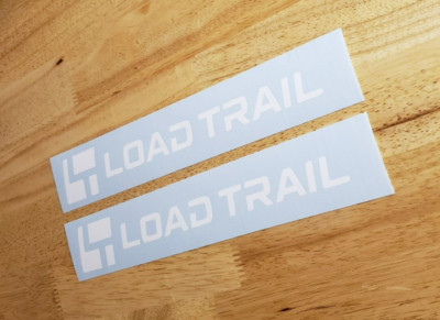 load trail Trailer Decals Stickers 24x3.7" Gloss white replacement (2 ...