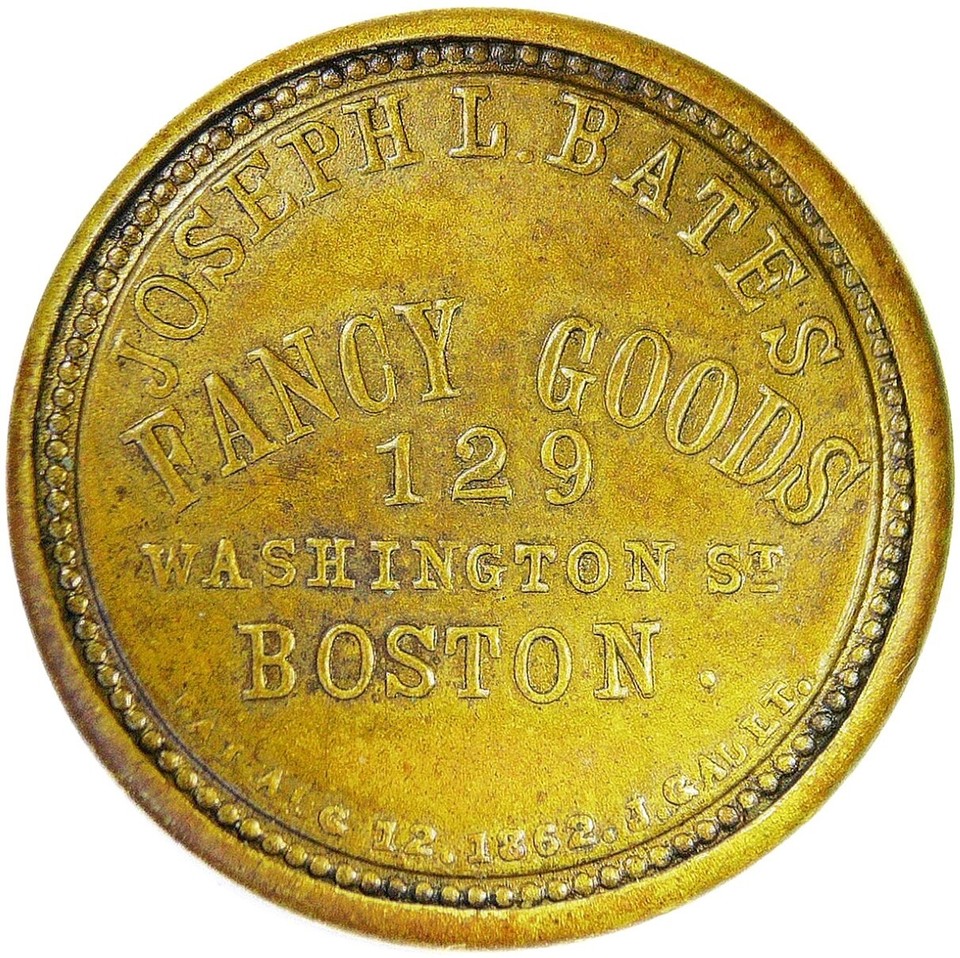 1¢ Joseph Bates, Fancy Goods, 1862 Encased Postage, EP-6 | eBay