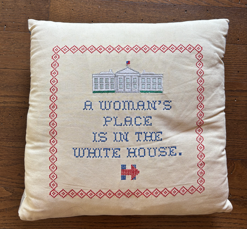 Hand Embroidered Pillow Hillary Clinton Official Campaign Merch 2016 | eBay