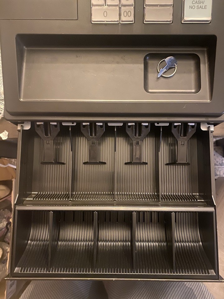 Sharp XE-A107 Black Electronic Small Business Cash Register w/ Key ...