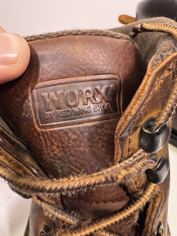 Red Wing Worx 5606 Work Boots Men 9 m Steel Toe Full Grain Leather EH ...