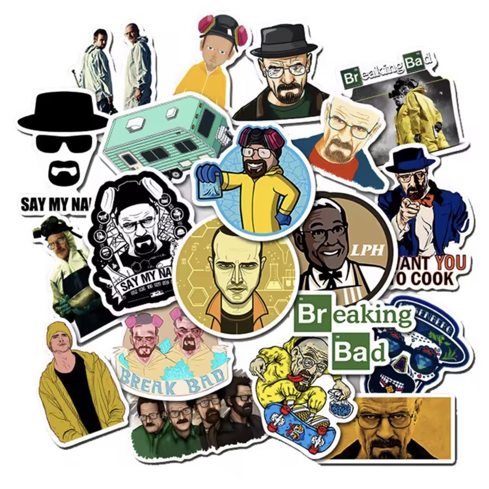 50PCS Breaking Bad Stickers Walter White Jesse Pinkman Gus Fring ...