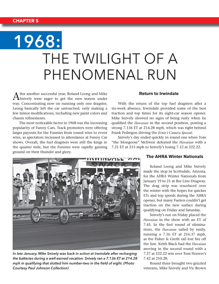 CT695 Roland Leong "The Hawaiian" Drag Racing Iconic Top Fuel Owner ...