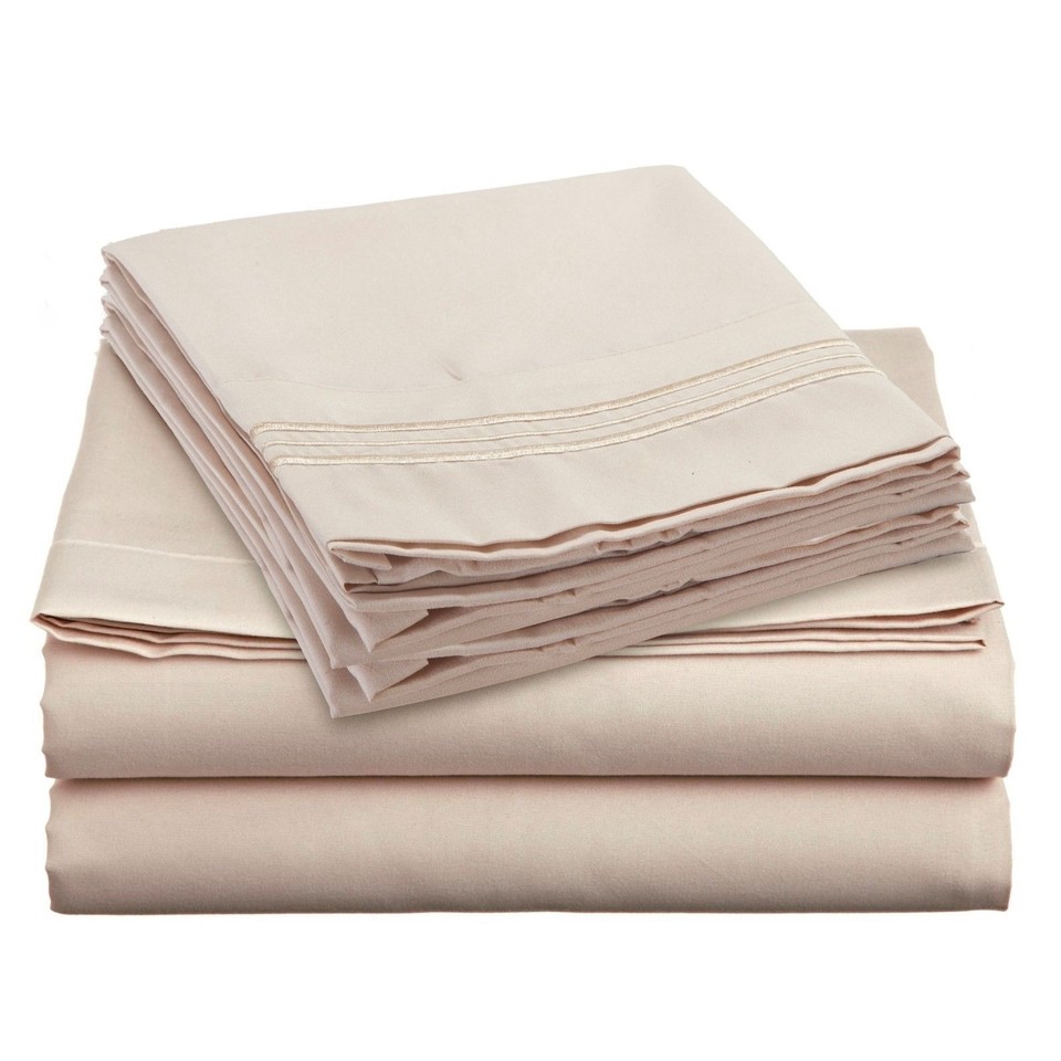 DEEP POCKET 1600 SERIES 4 PIECE BED SHEETS SUPER SOFT SHEET SET ALL ...