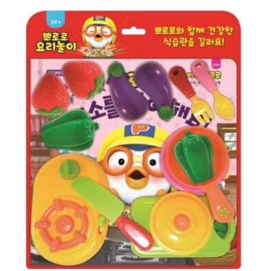 PORORO Toy Book Cooking Play Pororo Likes Vegetables 10 Toys For Baby ...