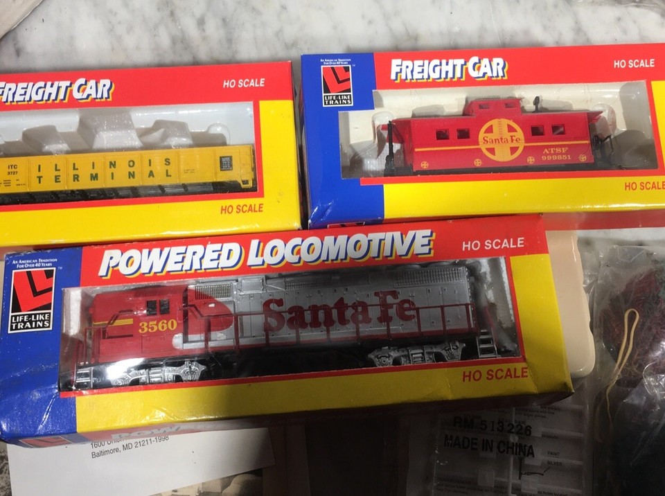 Life Like Rail Master HO Train Set No 21417/JCP671-3192 Power Lot ...