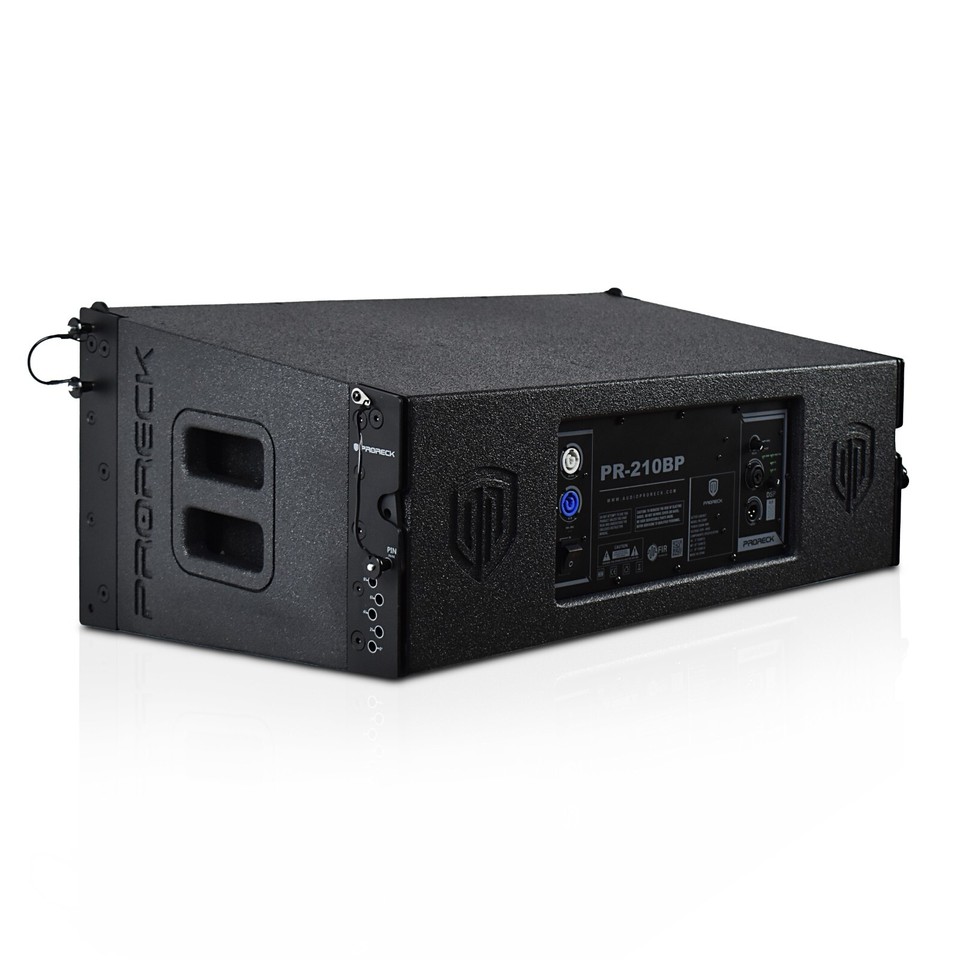 Proreck Dual 10'' Full Range 5000W P.M.P.O Powered Line Array Speaker ...