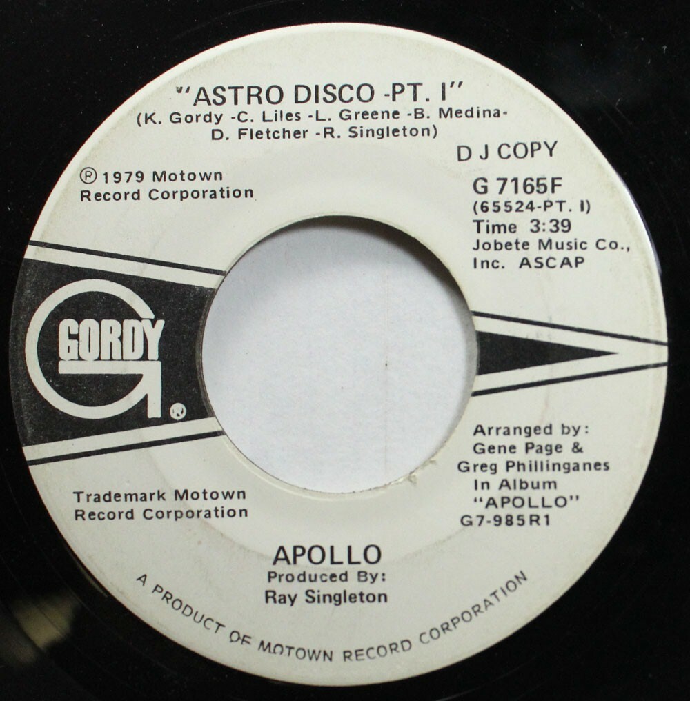 Soul 45 Apollo - Astro Disco -Pt.1 / Astro Disco -Pt 1 On Gordy | eBay