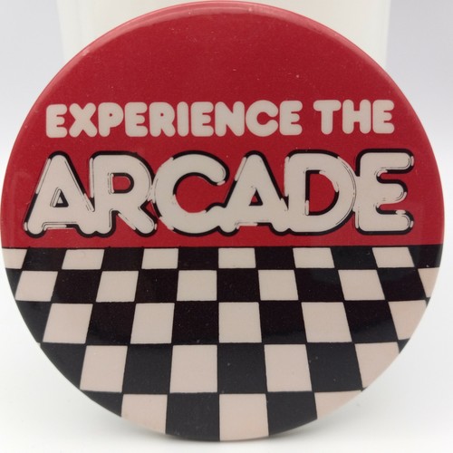 Vintage Experience The Arcade Pinback Button Retro Video Gaming ...