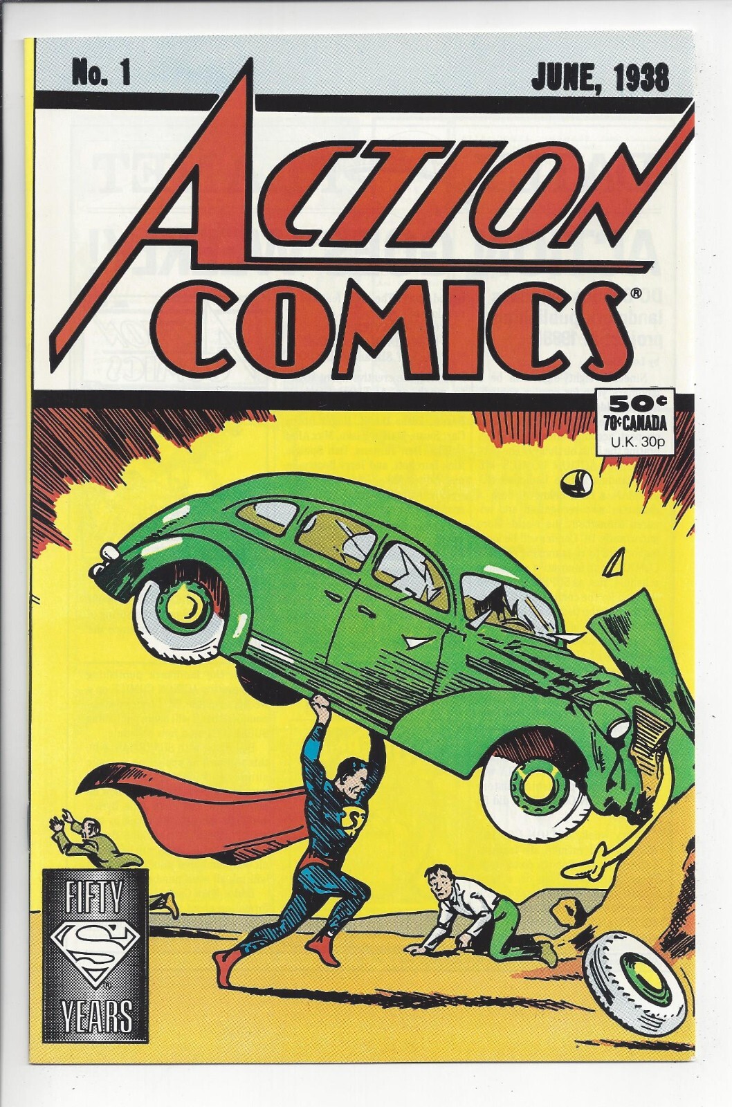 Action comics #1 Reprint NM (9.2) 1988 -16 Page Reprint of the 1938 1st ...