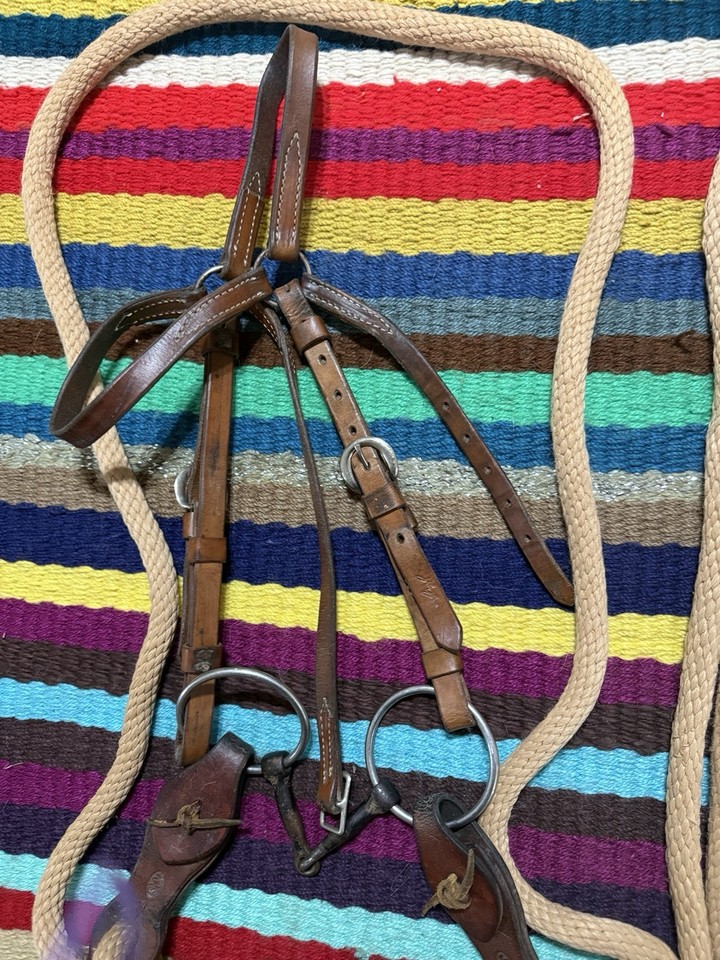 Used John Lyons Headstall w Champion Turf Reins & NRS Slobber Straps ...