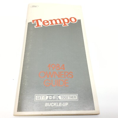 1984 Ford Tempo Factory Original Glovebox Owners Manual Book | eBay
