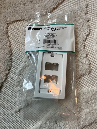 Panduit Cfpe4why Wall Plate,Single Gang,4 Ports, White 74983033423 | eBay