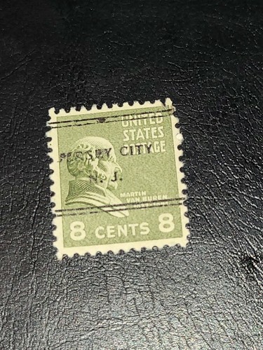 Scott# 813 US Stamp 1938 8c Martin Van Buren Precancel ? N.J. Used ...