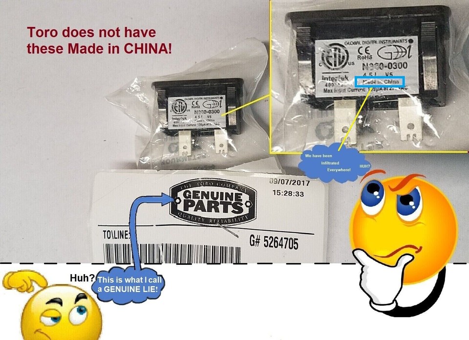 OEM 1-513374 Engine Hour Meter 2005-2012 TORO 74412 & MORE MODELS ...