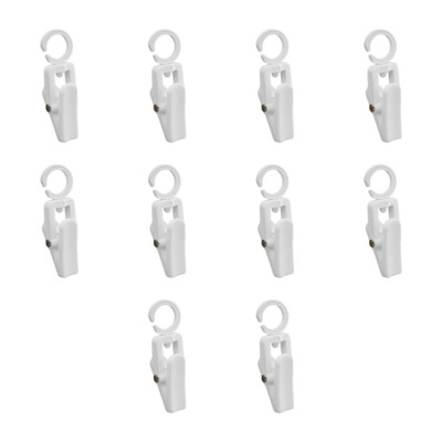 White Plastic LAUNDRY Swivel HOOK CLIPS Clothes Pin Retail Fixture Pack ...