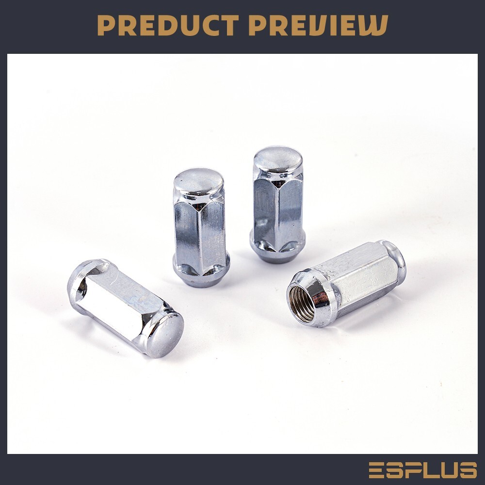 [24] Chrome 14x1.5 Acorn Wheel Lug Nut For GMC Sierra 1500 Yukon Canyon ...