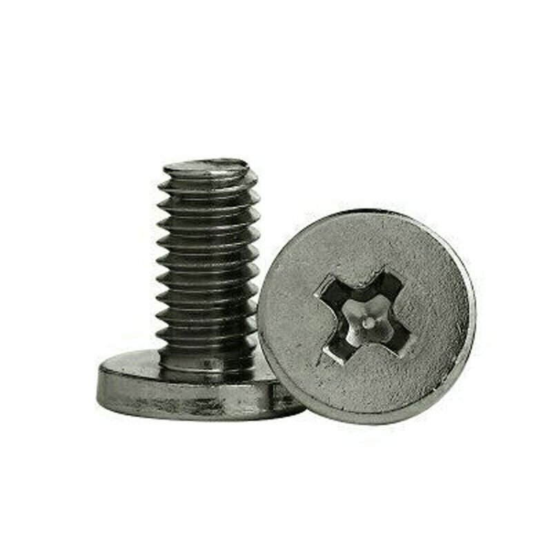 M1.6 White Carbon Steel Flat head Cross screws Thin Head Cross slot ...
