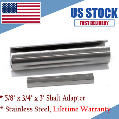 5/8" to 3/4" Shaft Adapter Pulley Bore Reducer Sleeve Bushing W/Step 3/ ...