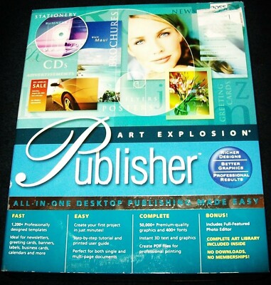BRAND NEW ART EXPLOSION PUBLISHER FOR WINDOWS - SEALED UNOPEN | eBay
