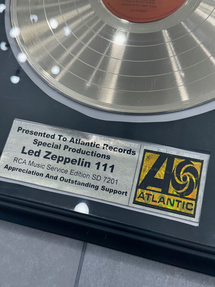 RARE Led Zeppelin lll Atlantic Records * Record * Stereo One FRAMED | eBay