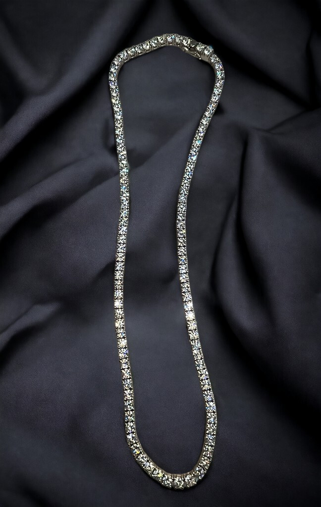 Vivien 20-Inch Moissanite Tennis Chain Necklace - Gem