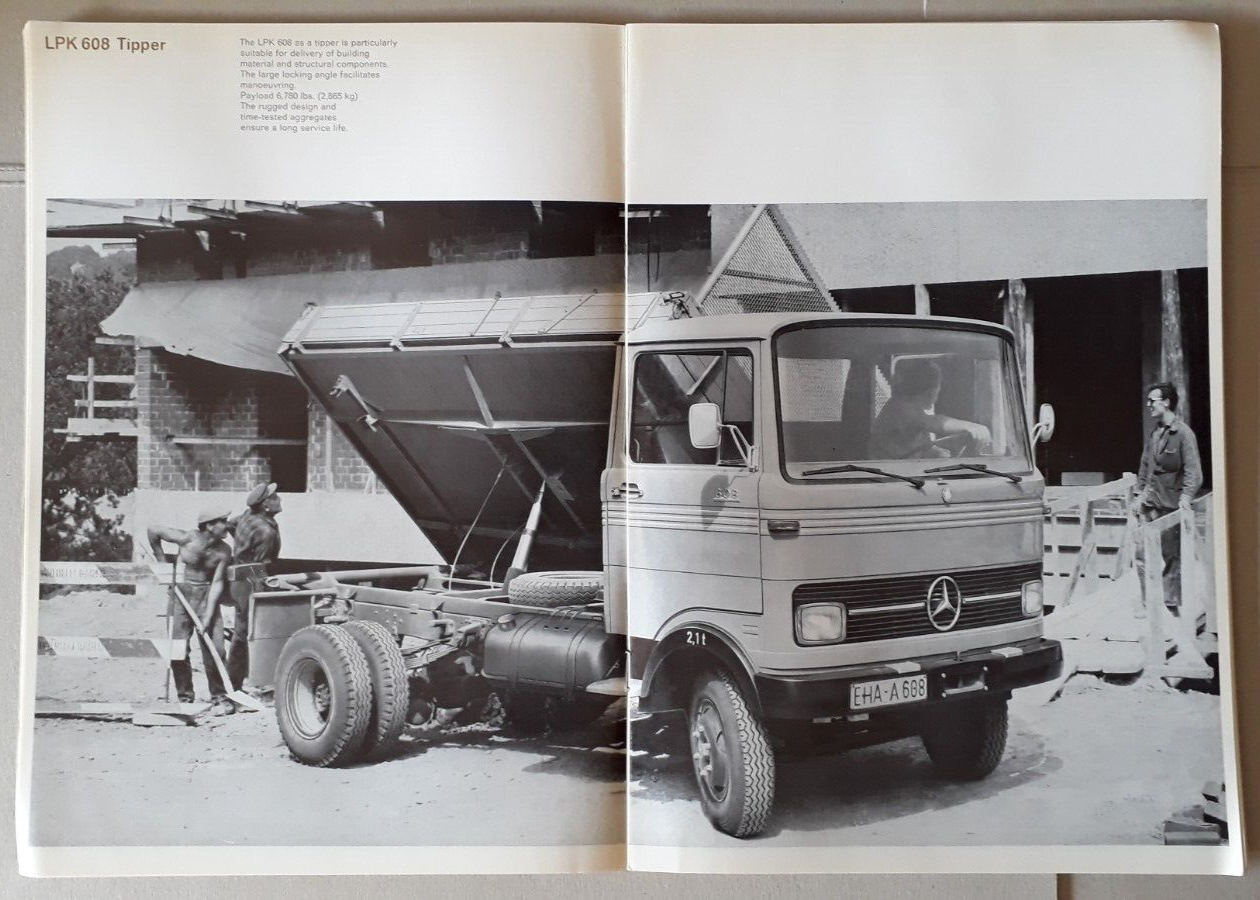 Mercedes Benz LP / LPS / LPK 608 Brochure c.1970 - Truck Tipper Tractor ...