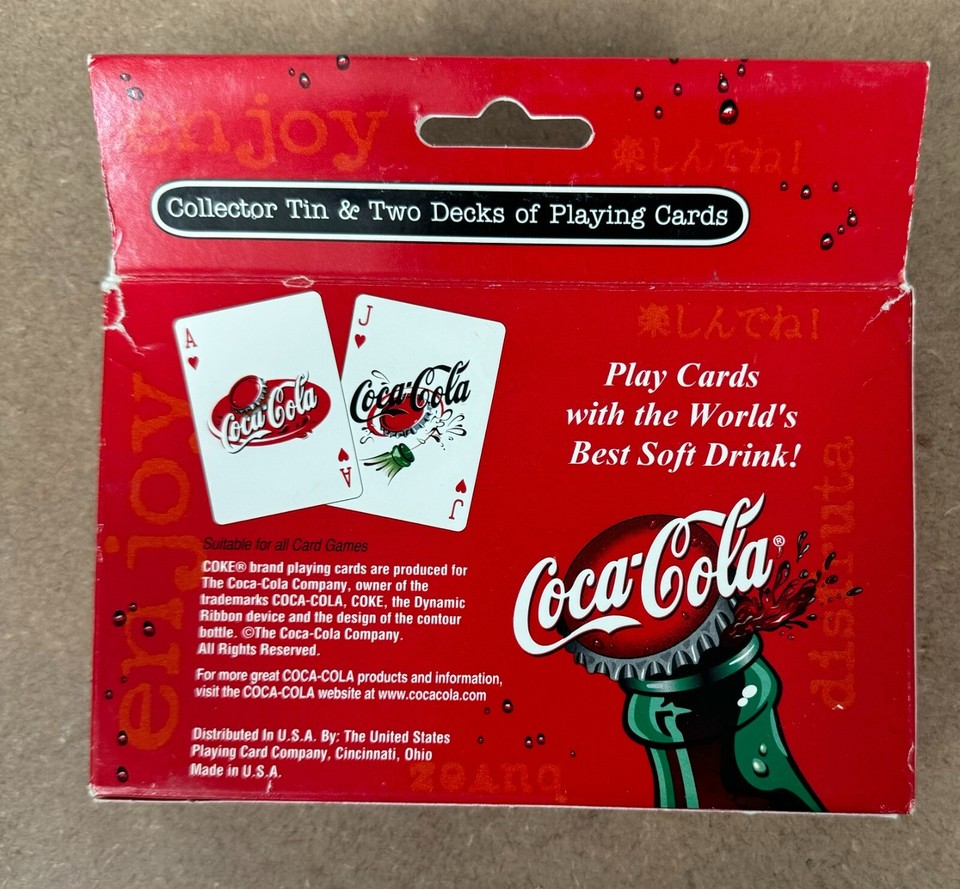 Coca Cola 2 Pack Card Set in Collectable Tin | eBay