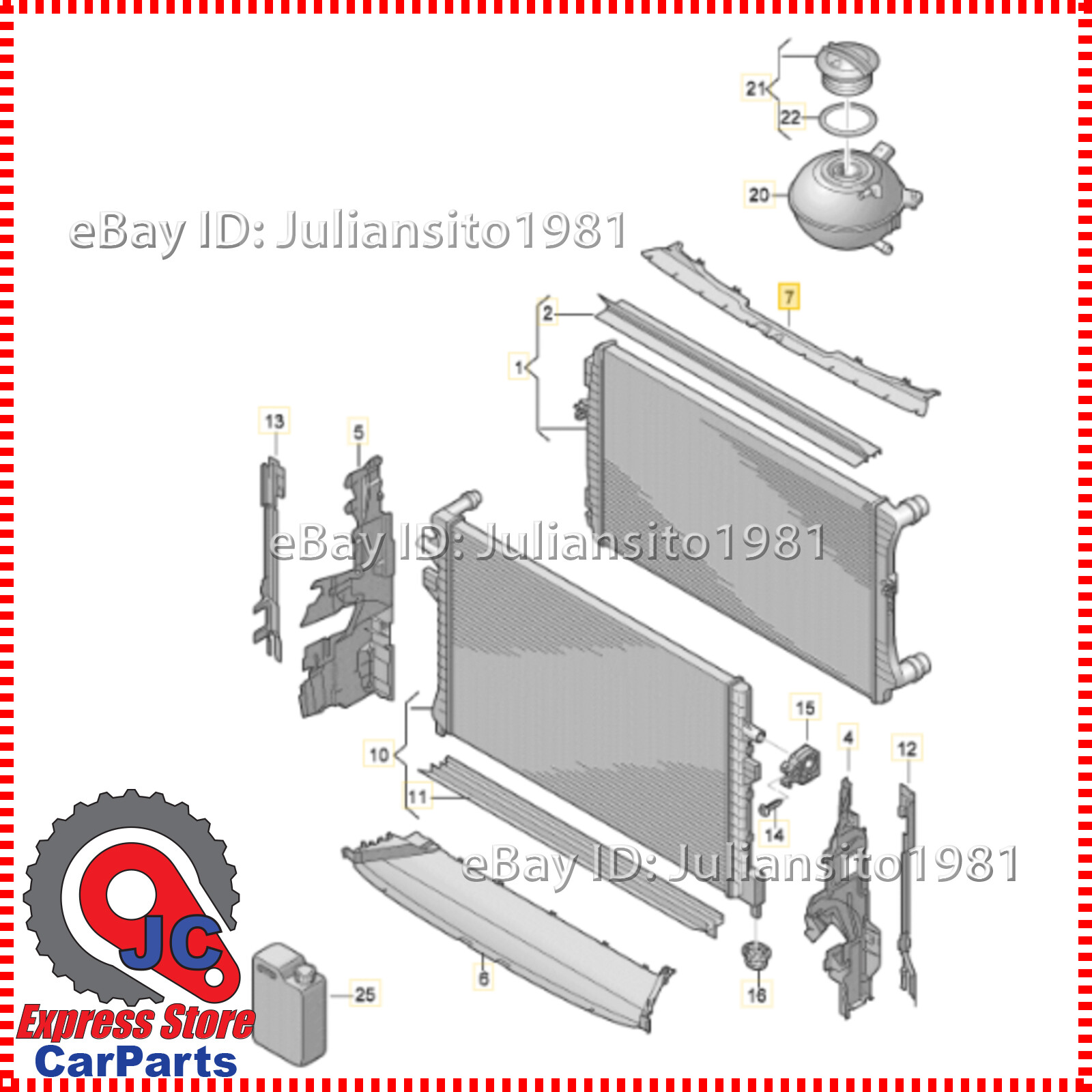 2GJ121285A VOLKSWAGEN GENUINE OEM TAOS COVER TOP OF THE RADIATOR for sale online | eBay