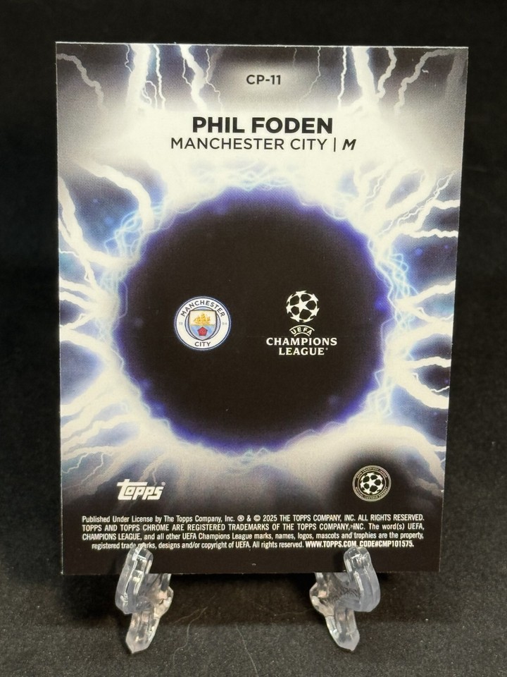2024-25 Topps Chrome UEFA Circle of Power Phil Foden SHOCKWAVE SSP Man ...