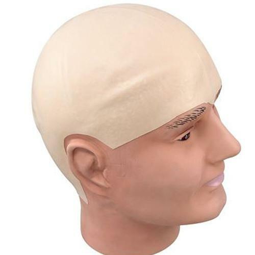 Bald Head Wig Latex Cap Dr Evil Clown Skinhead Kojak Fancy Dress ...