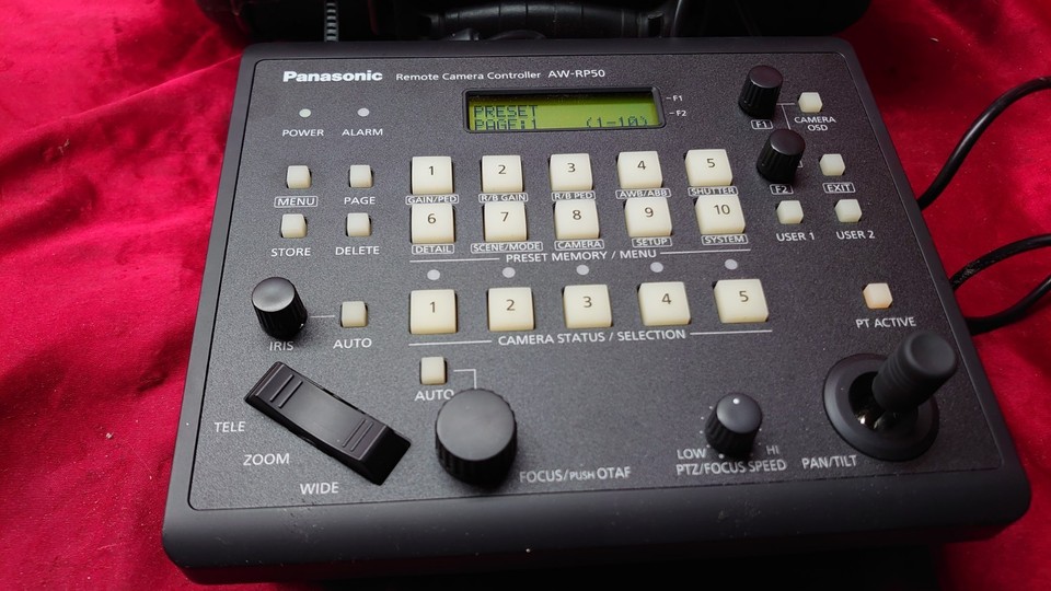 Panasonic AW-RP50 PTZ Remote Camera Controller W/ power adapter & Case ...