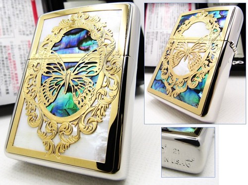 Armor Butterfly Shell Inlay Double Sides Zippo 2021 MIB Rare | eBay
