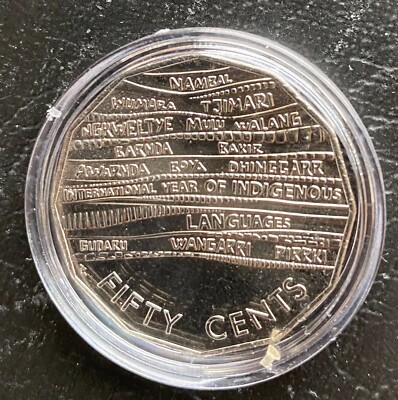 ONE 50 cent Coin UNC 2019 International Year Indigenous Languages In ...