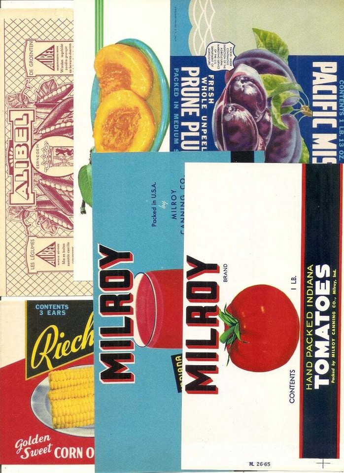 62 Old VINTAGE CAN LABELS | eBay