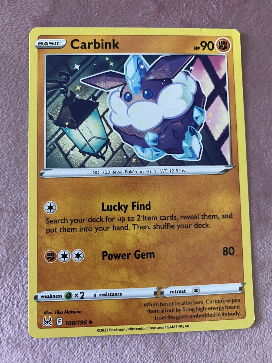 Carbink Pokemon Card