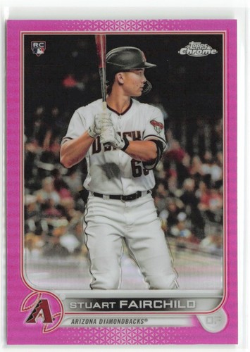 2022 Topps Chrome Pink Refractor Stuart Fairchild RC Arizona ...
