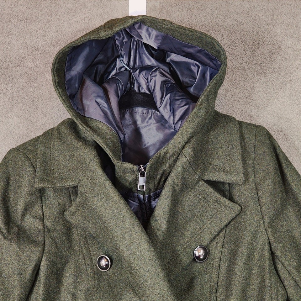 Banana Republic Mario Bellucci Peacoat S Women Melton Hooded Italian ...