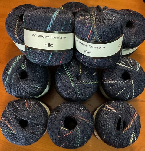 Vintage (11) W. West Designs Rio Italy Made Yarn 1.75 Oz & 110 Yds Each ...