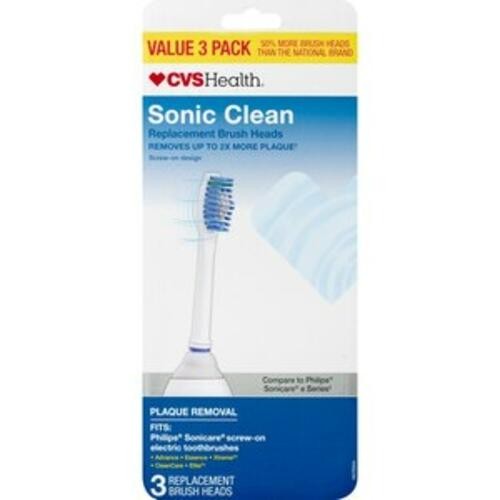 CVS Health Sonic Clean Replacement Brush Heads, 3 ct | eBay