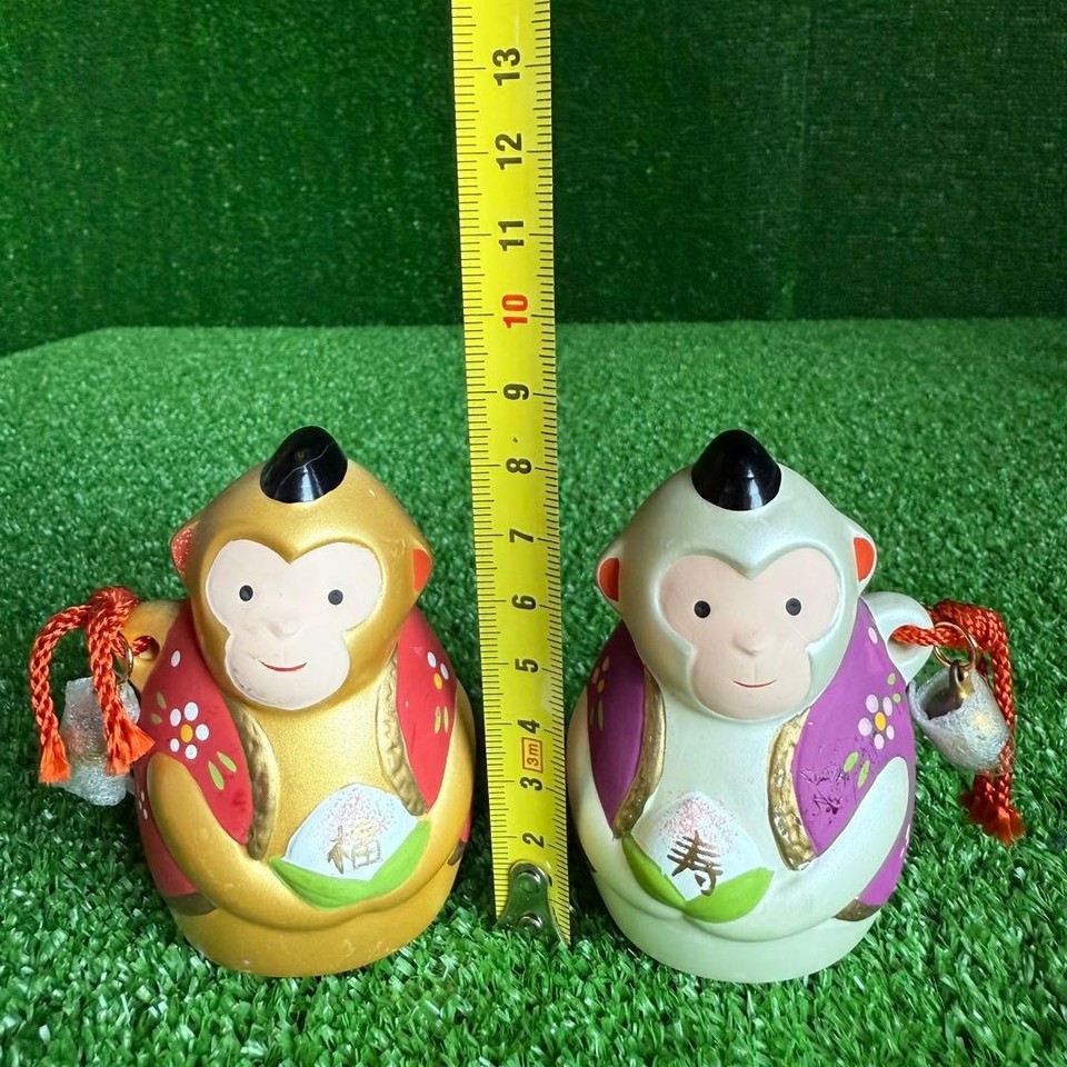 Antique Yakushigama Monkey Bell Amulet Good Luck Charm Zodiac | eBay