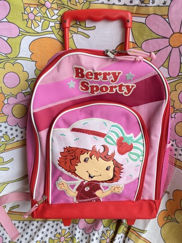 Vintage Strawberry Shortcake Rolling Backpack Bookbag Bag Y2K | eBay