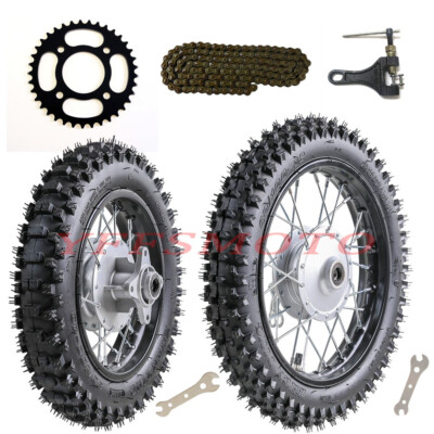 12''+10'' Front Rear Wheel Tire Rim KLX110 TTR90 TTR110 CRF50 KX65 Pit ...